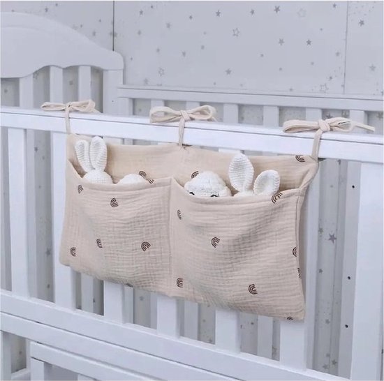 Hydrofiele Baby Boxopbergtas - Boxzak Organiser - Rainbow Beige - 20x39 ...