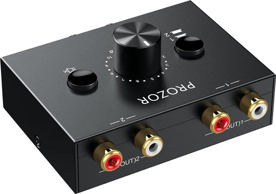 Nördic RCA Stereo Audio Splitter – 2-in-1 Stereo Schakelaar en Splitter ...