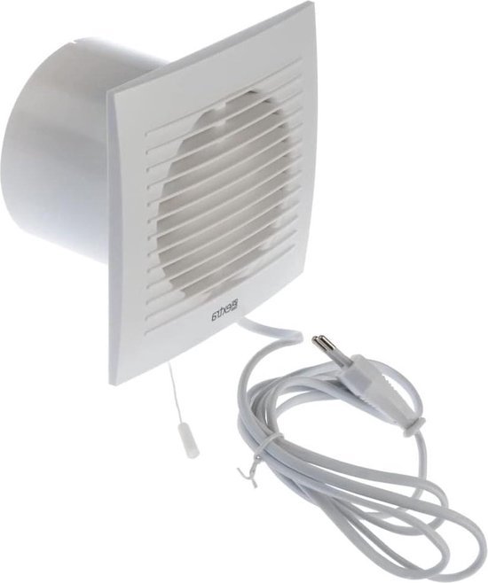 Badkamer Ventilator Ø 100mm - Witte Stille Afzuigventilator ...