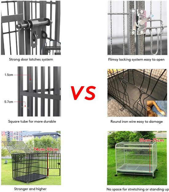 RoyaLuxe - Bench - Extra Sterk - Zwart - Bench Hond - Bench Kat ...