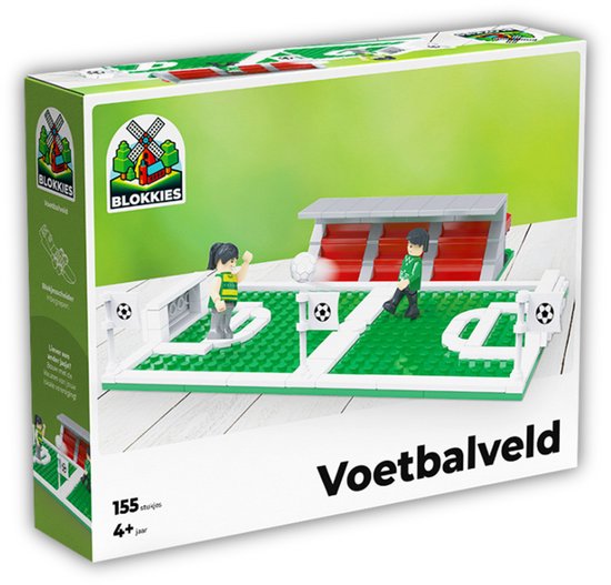 Blokkies Voetbalveld met Tribune Bouwset - Bouwstenen - 155 onderdelen ...