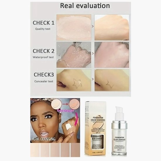 Foundation mengt met eigen huidskleur geschikt voor alle huidskleur en ...