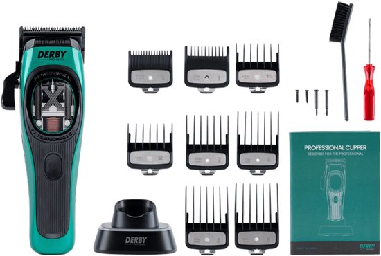 Derby Pro Series Clipper - 10.000 RPM motor - 3 uur gebruikstijd - USB-C | bol