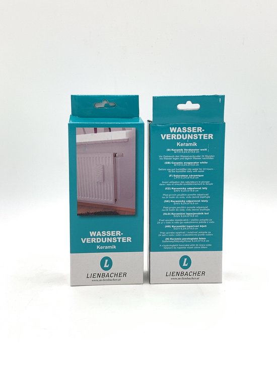 Waterverdamper radiator - 2x - Wit - 8 x 20 cm - luchtbevochtiger ...