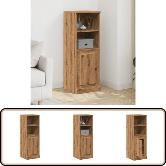 vidaXL Hoge kast - 36x35,5x103,5 cm - Artisanaal eiken Hoge Kast ...
