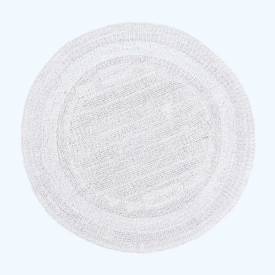 Homescapes Ronde Badmat Wit 80 cm gemaakt van 100% Katoen | bol