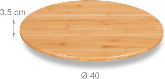 Candala draaiplateau, 360° draaibaar taartplateau, Ø 40 cm, ronde borrelplank, grote... | bol