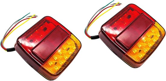 2pcs 12V LED Rear Lights for Trailer Caravan Flasher Brake Light | bol