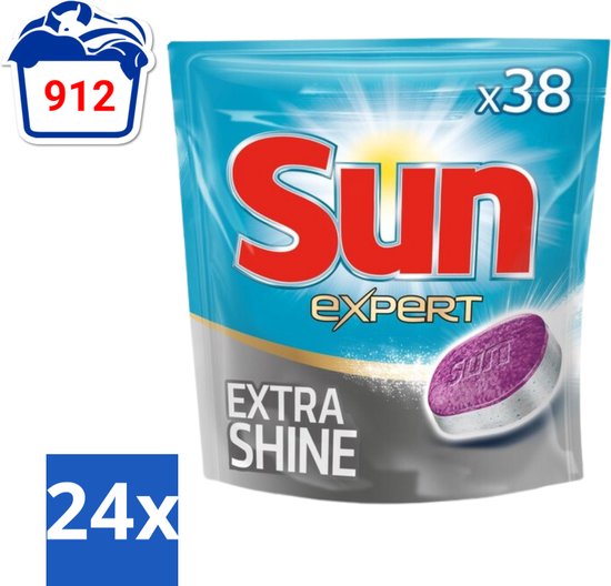 Sun Expert - Extra Shine - All-In-1 - Vaatwastabletten - 38 Tabletten ...