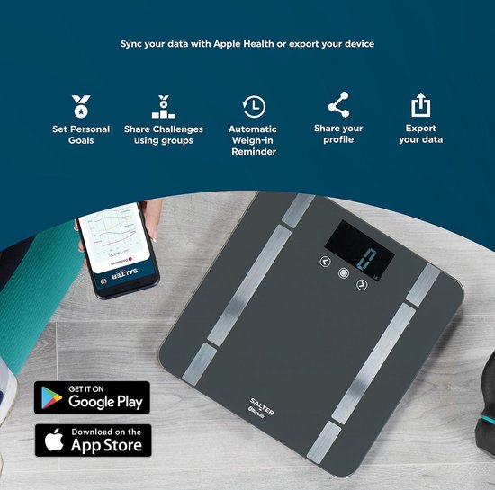 Personal Body Weight Scale 180kg Capacity - Smart Scale with 17 Body ...