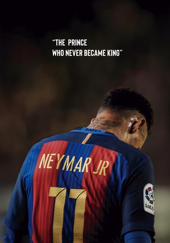 Neymar JR "The Prince Who Never Became King" Poster Ingelijst | bol