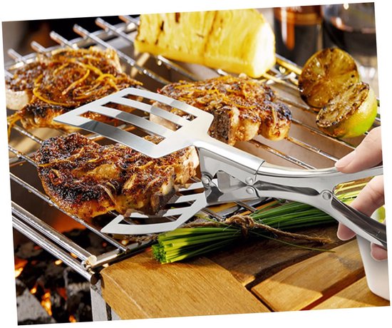 SHOWERORO Salade Tong Biefstuk Tong Voorgerecht Tong Metalen Bbq-tang ...