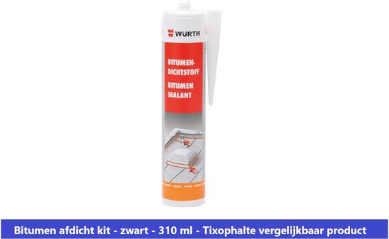 AFDICHT BITUMEN - ZWART - 310ML - BITUMEN RUBBER - WET SEAL SEAL & FIX ...
