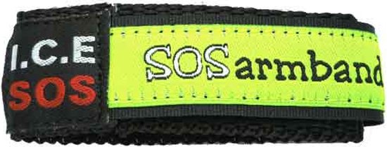 ICE SOS armband geel (small) SOS armband ( 3 tot 9 jaar) | bol
