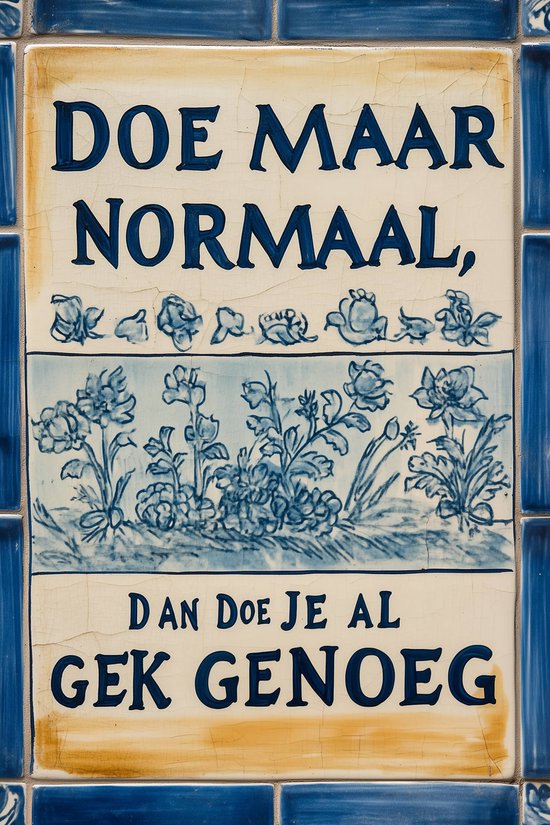 Doe Maar Normaal Poster | Dan Doe Je Al Gek Genoeg Poster | Tekst ...