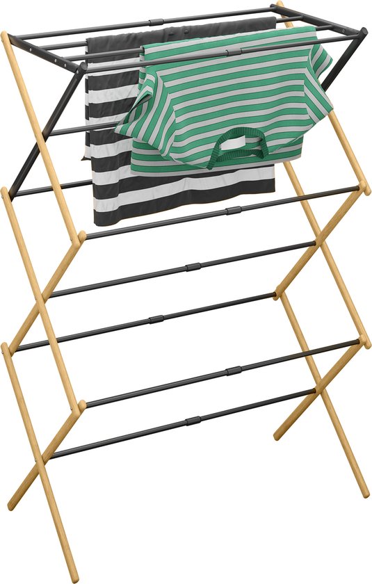 Relaxdays wasrek inklapbaar - uitschuifbaar - 105,5x43-75x37,5 cm ...