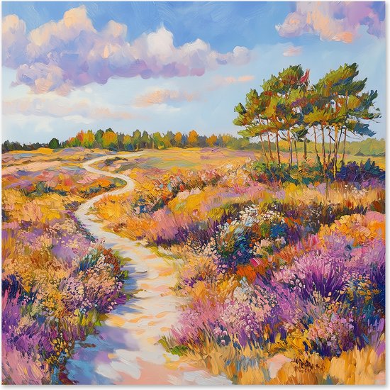 Graphic Message - Schilderij op Canvas - De Veluwe - Bomen - Bos Landschap - Woonkamer... | bol