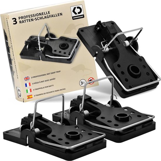 Professionele Rattenval - 3 Stuks | Herbruikbaar, Efficiënt en ...