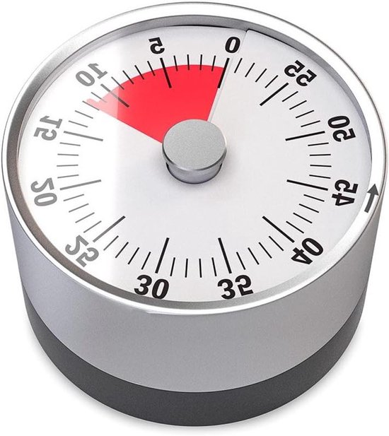 Mechanische en Magnetische Timer - Verstelbaar van 1 tot 60 minuten - Zwart | bol