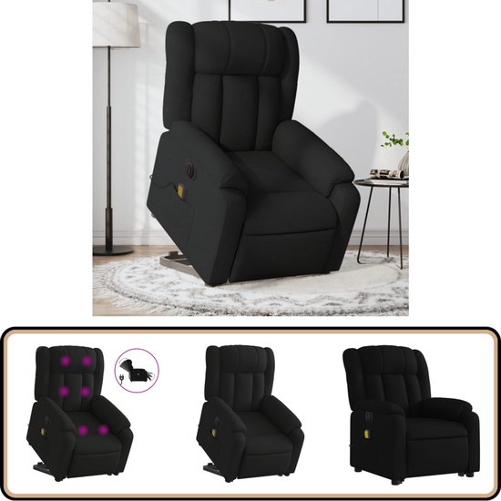 vidaXL Sta-op Massagestoel - Elektrisch Verstelbaar - Zwart Elektrische ...