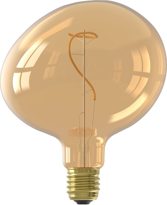 Calex Pebble LED Lamp - E27 - Filament - Goud - Warm Wit Licht - Dimbaar | bol