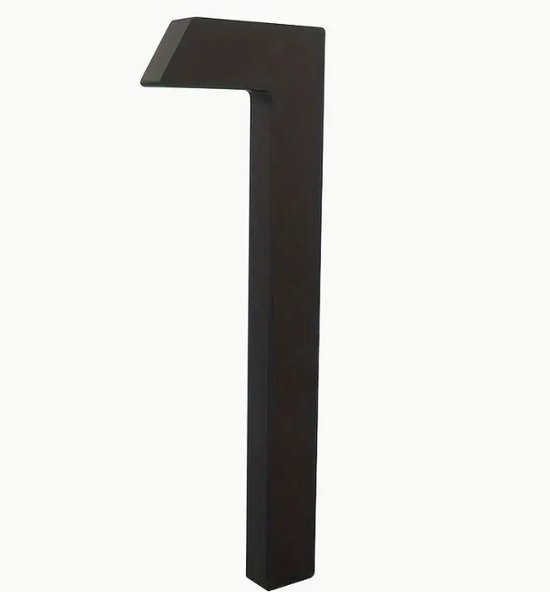 Huisnummer 1 zwart - groot 15cm - huisnummer mat zwart | bol