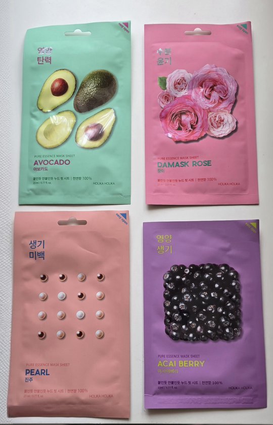 4 pack sheet mask - Holika Holika - Pack van 4 verschillende Koreaanse ...