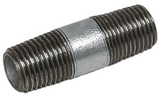 pijpnippel gegalvaniseerd, 2x buitendraad 200 mm x 1 inch | bol
