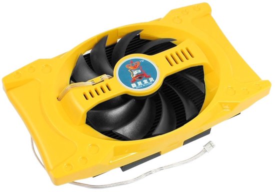 Ruilogod PC Computer Heatsink CPU Cooling Fan Vervanging 2 Pin Yellow ...