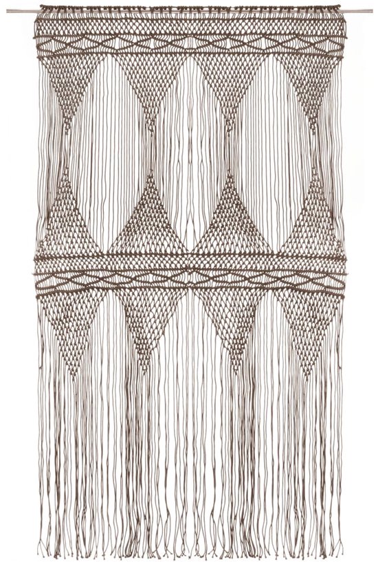 FIONERA Gordijn macramé 140x240 cm katoen taupe | bol