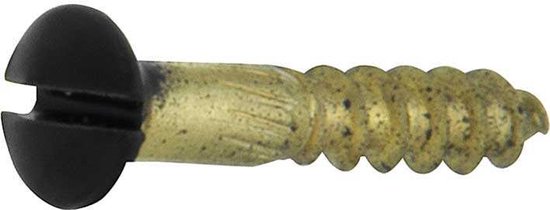 Houtschroef DIN 95 (4 stuks) 4,0x25 mm mat zwart | bol