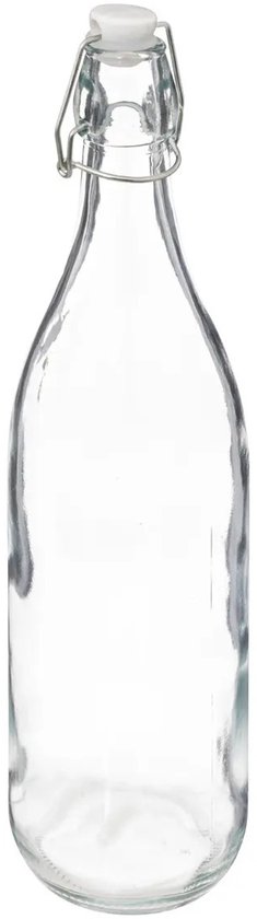 5Five Beugelfles/weckfles - glas - transparant - luchtdicht - 1 liter ...