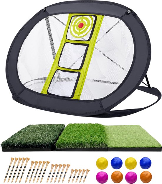 Golf Chipping Net - Sterk Stabiel Pop-up Golfdoelnet - Indoor/Outdoor ...