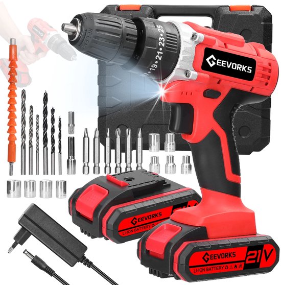 Boormachine Set - Accu Boor Set - Schroefmachine Set - Boormachine - 3 ...