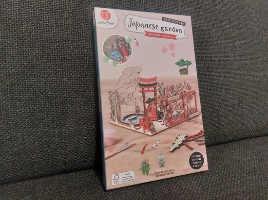Houten Knutselset | Maak je eigen Japanse Tuin - Koi Pond & Bonsai | Inclusief verf | bol