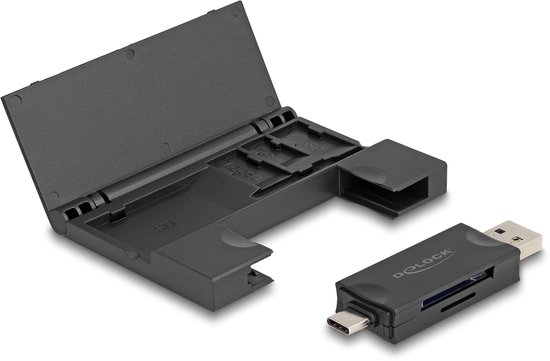 Delock Card Reader USB 5 Gbps USB Type-C™ / Type-A for SD and Micro SD ...