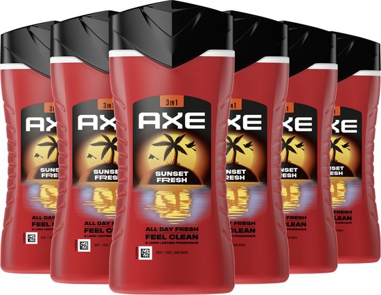 AXE 3-in-1 Douchegel - Sunset Fresh - 6 x 250 ml - Voordeelverpakking | bol