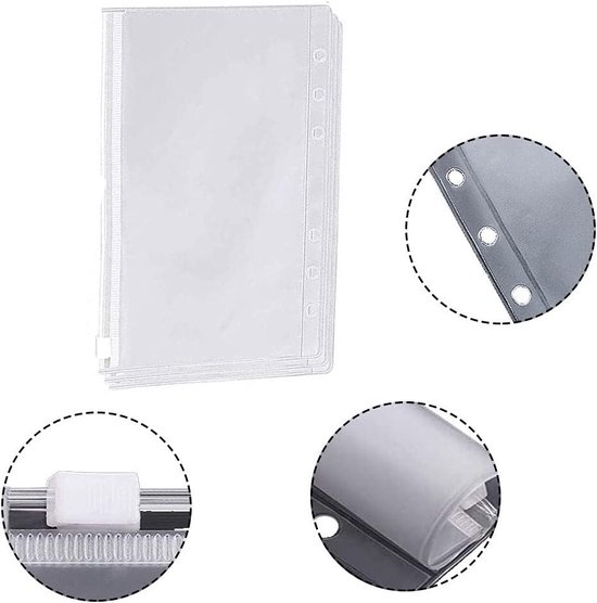 Mapner-notitieboek A6 budget PU-leer hervulbaar - roze - met bindmiddel ...