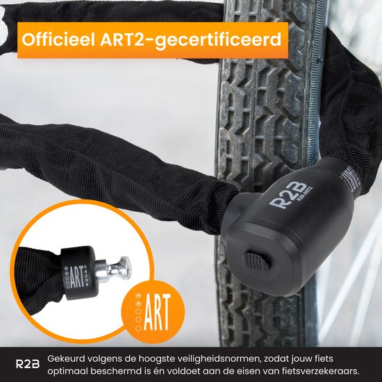 R2B Kettingslot ART 2 voor E-Bikes & Fietsen - Fietsslot ART2 ...