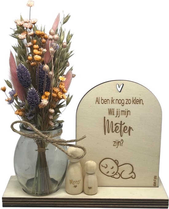 Geschenkbox Wil jij mijn METER zijn? | lila-roze | VAASJE | baby ...