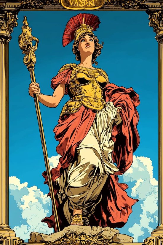 Athena Poster | Griekse Godin Poster | Mythologie Poster | Historisch ...