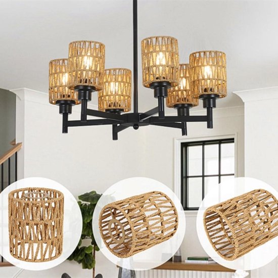 Boho rotan lampenkap hanglamp - need content in - lampenkap accessoires ...
