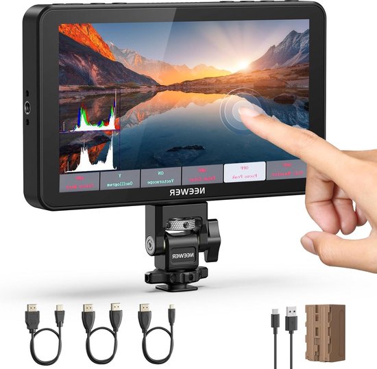 7 inch camera veld monitor 2000nit HD 1920 x 1080 IPS touchscreen met ...