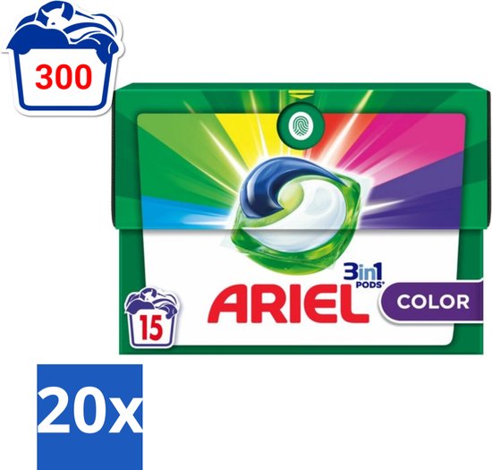 Ariel Color - Wasmiddelcapsules - Gekleurde Was - 3in1 Pods - 15 ...