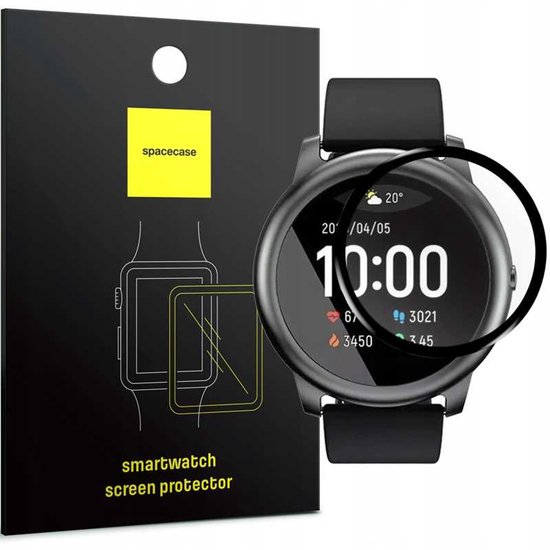 Spacecase Gehard Glas Voor Xiaomi Haylou Solar Ls05 Horloge 2In1 | bol