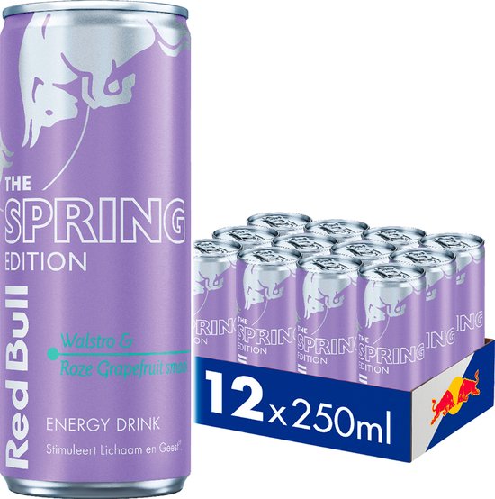 Red Bull Spring Edition Pink Grapefruit 12x250ml (Voordeel verpakking ...