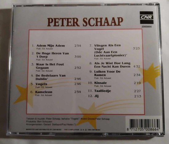Peter Schaap - Adem Mijn Adem - Vliegen Als Een Vogel, Peter Schaap | Muziek | bol