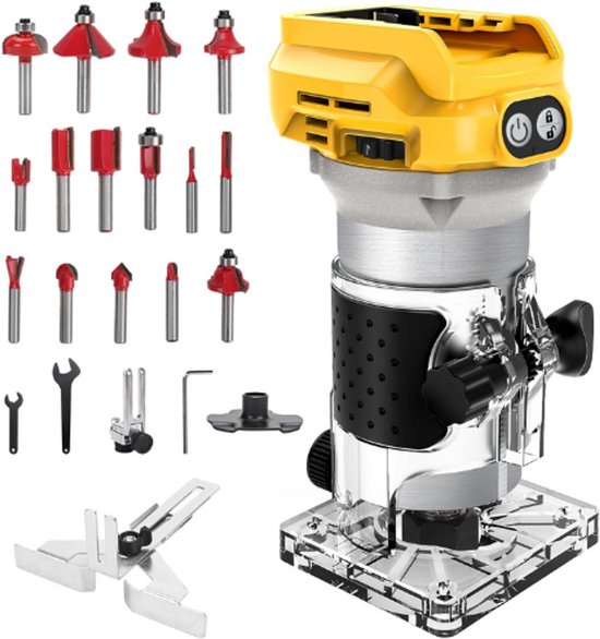 Accu-Bovenfrees - Compatibel Met Dewalt 20V Accu - 800W Borstelloze ...