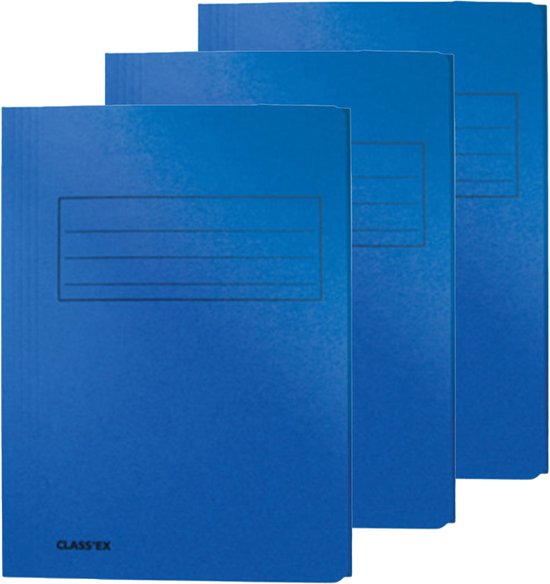 Documentenmap - 3x - A4 - blauw - gerecycled karton - 300 grams ...