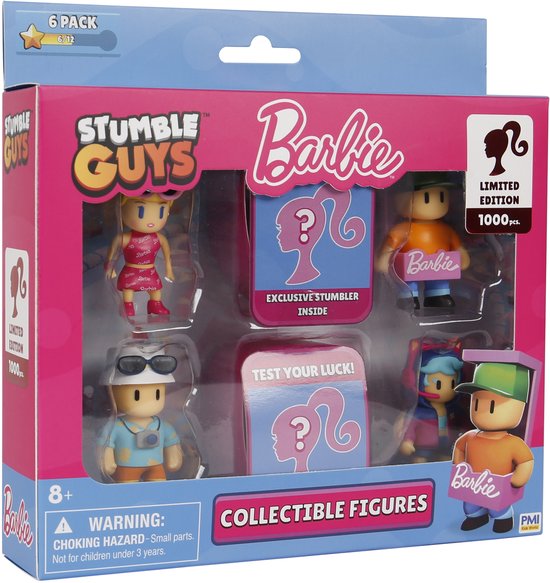 Stumble Guys X Barbie - 6 Figuren Pack - Barbie, Gamer, Stumble Guys ...